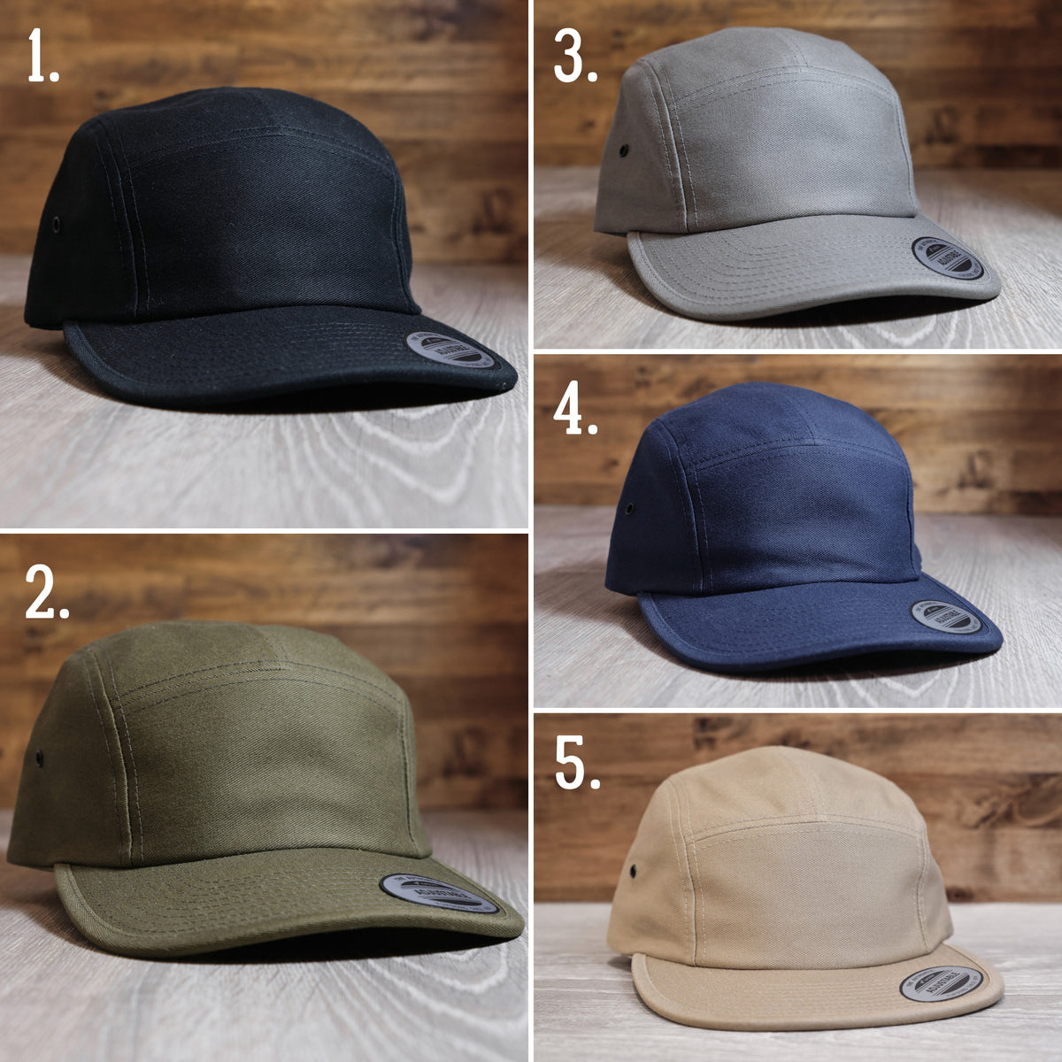 Custom Wedding Party 5 Panel Hat | Rectangle Patch – Groomsman Gear