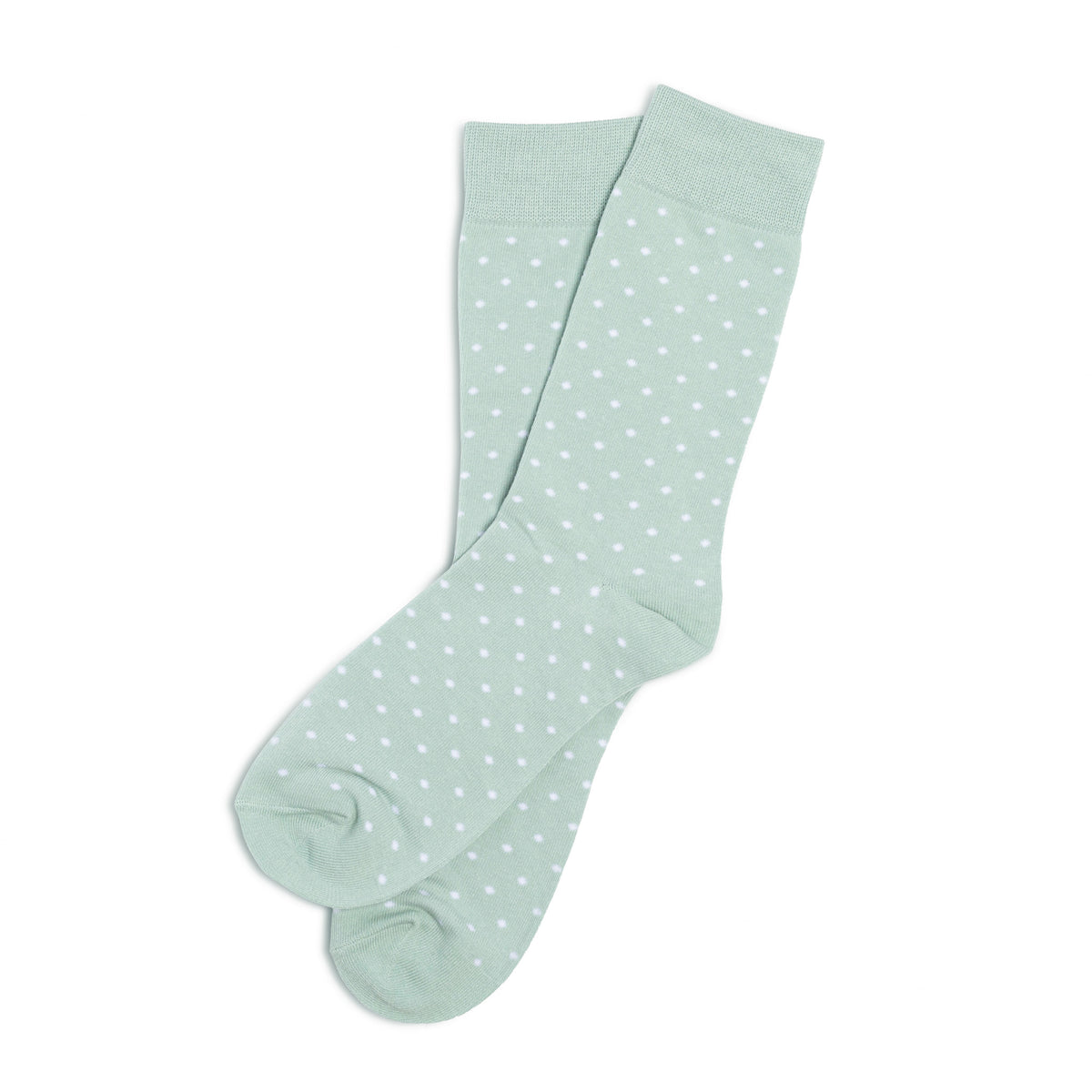 Light Sage Green Polka Dot Dress Socks | Groomsman Gear