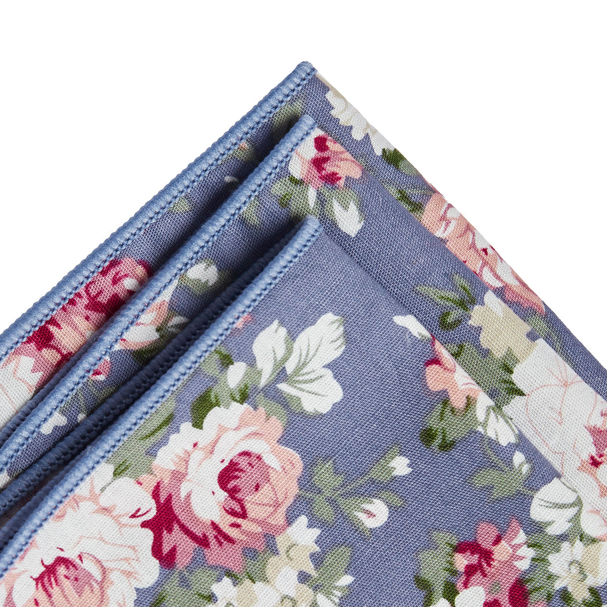 Blue Floral Pocket Square for Weddings | Groomsman Gear
